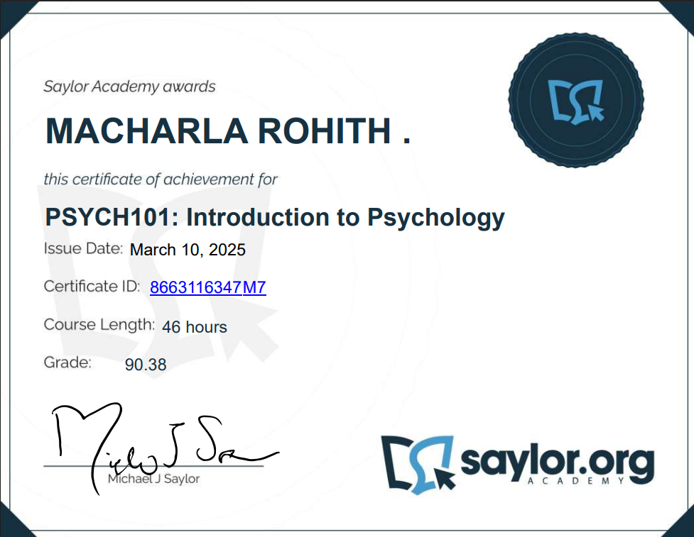 Rohith Macharla - Portfolio